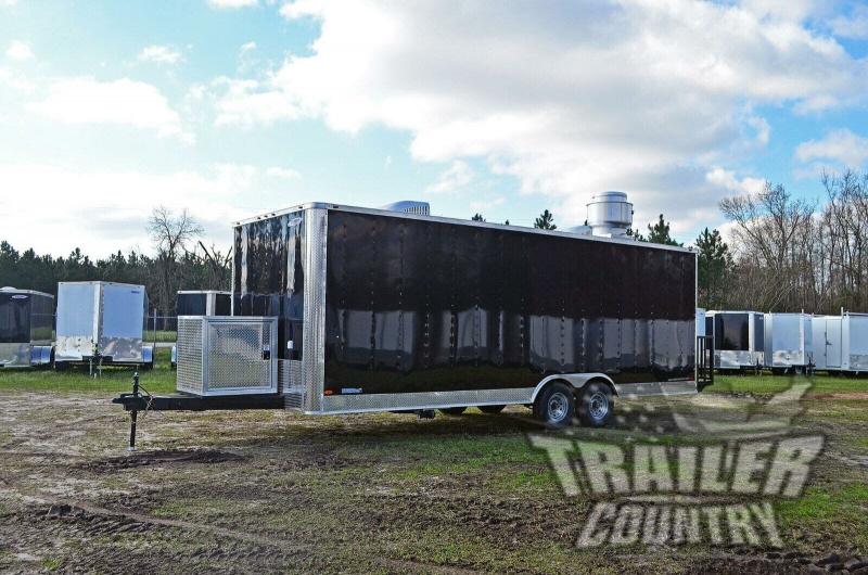NEW 8.5 X 24' ENCLOSED CONCESSION MOBILE KITCHEN FOOD VENDING TRAILER ...