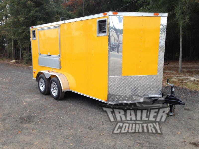 NEW 7 X 14' V-NOSED ENCLOSED MOBILE CONCESSION VENDING TRAILER in Land ...