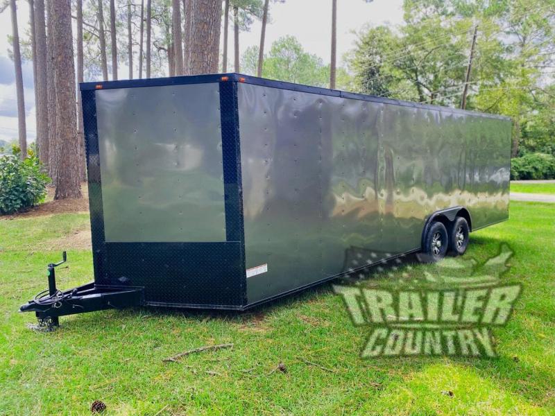 NEW 8.5 X 24' ENCLOSED TRAILER-CHARCOAL GRAY WITH BLACKOUT PKG in ...