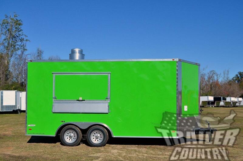 NEW 8.5 X 16' V-NOSED ENCLOSED CONCESSION MOBILE KITCHEN FOOD VENDING ...