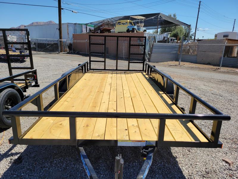 Top Hat 7x16 Utility Trailer with Rear Ramp Gate Pipetop Rails in Las ...