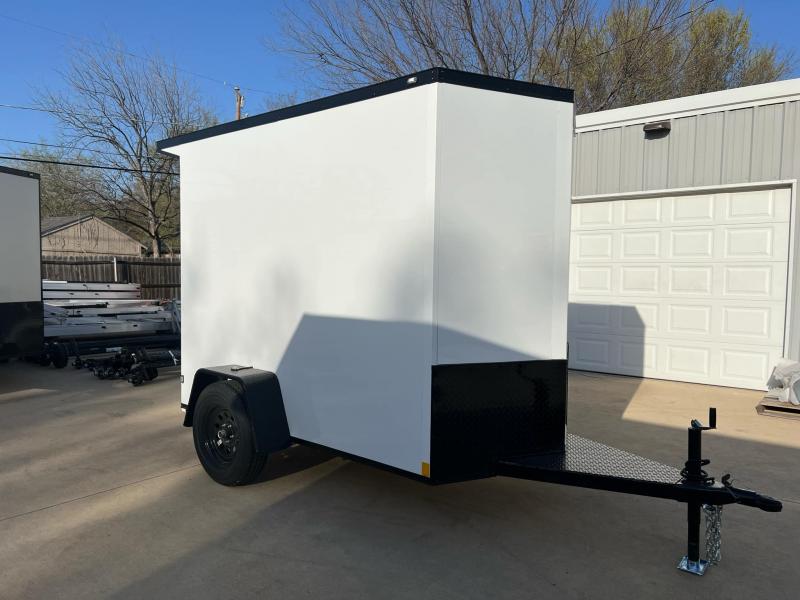 Custom 2025 New 5x8 SA Screwless Enclosed Trailer | Blackout | Spoiler ...