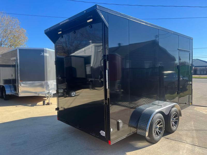 2025 New 7X14 TA Screwless Enclosed Trailer | Blackout | Spoiler ...