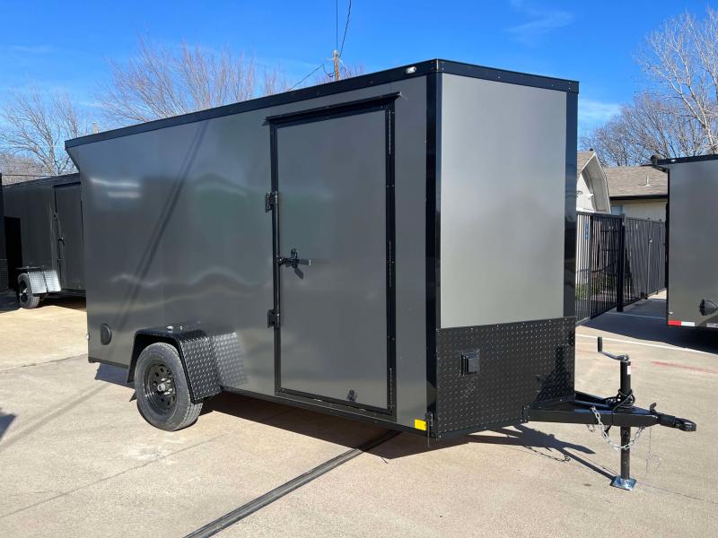2025 New 6x12 SA Screwless Enclosed Trailer | Blackout | Spoiler ...