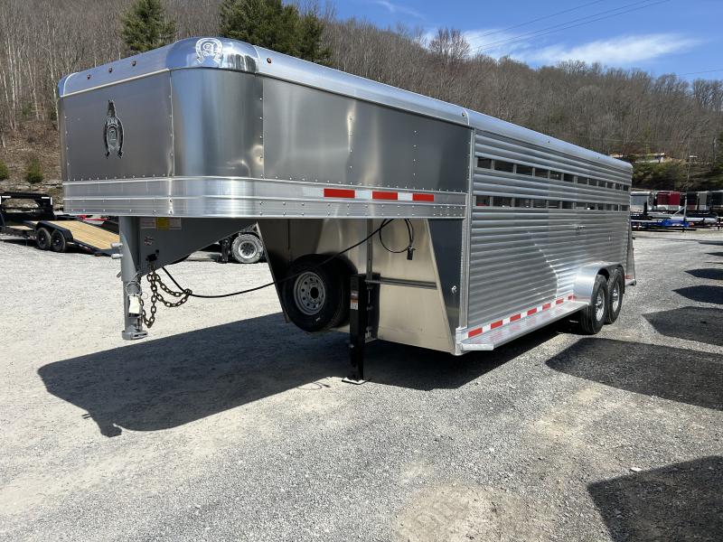 2025 20ft 7ton Adam JGA GOOSENECK Slider/Cut Gate All Aluminum Stock ...