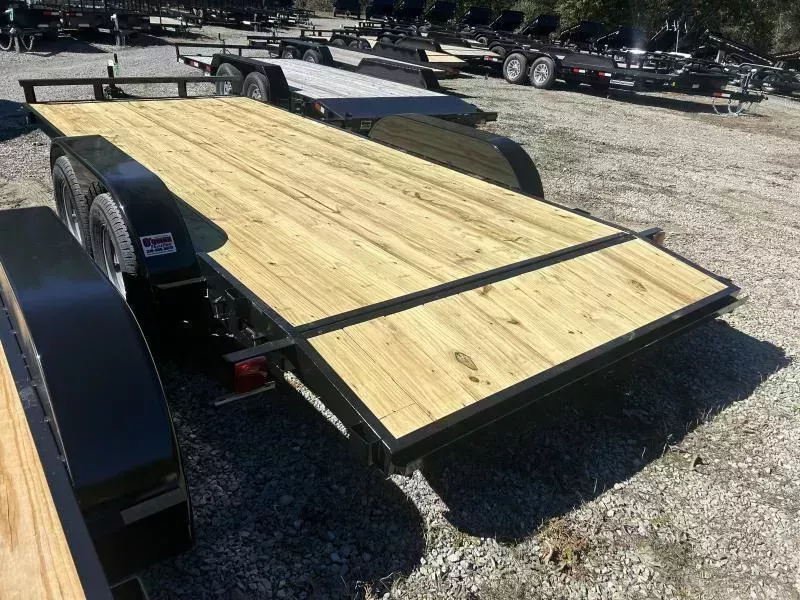 2026 82x18 wood floor channel frame car hauler Car / Racing Trailer in ...