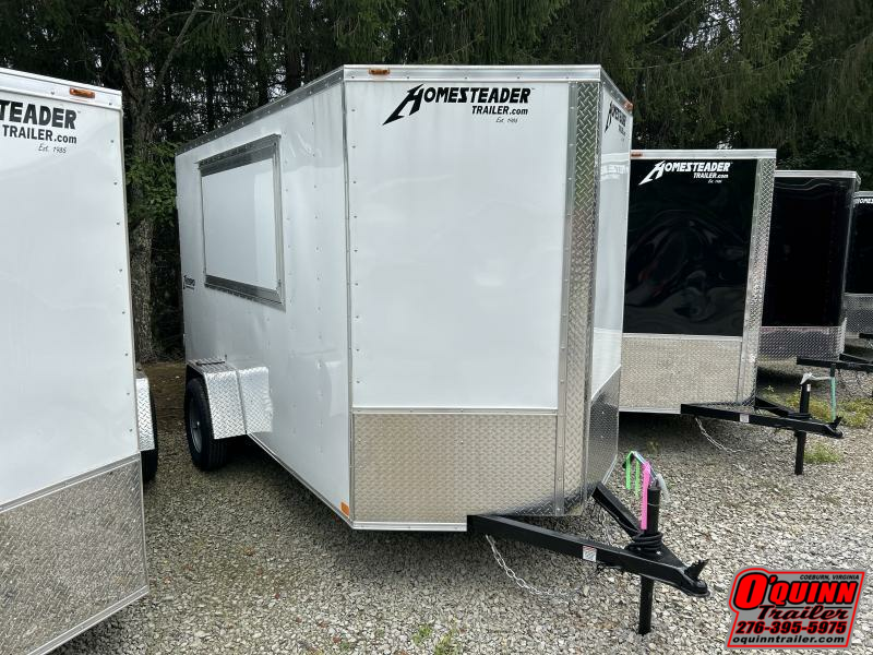 2024 Homesteader Intrepid 6x12 V-Nose Concession w/screens and glass SD ...