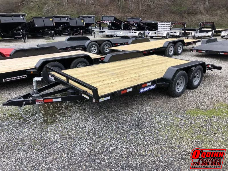 2025 Sure-Trac 82x16 Wood Floor Car Hauler Left Removable Fender Car ...
