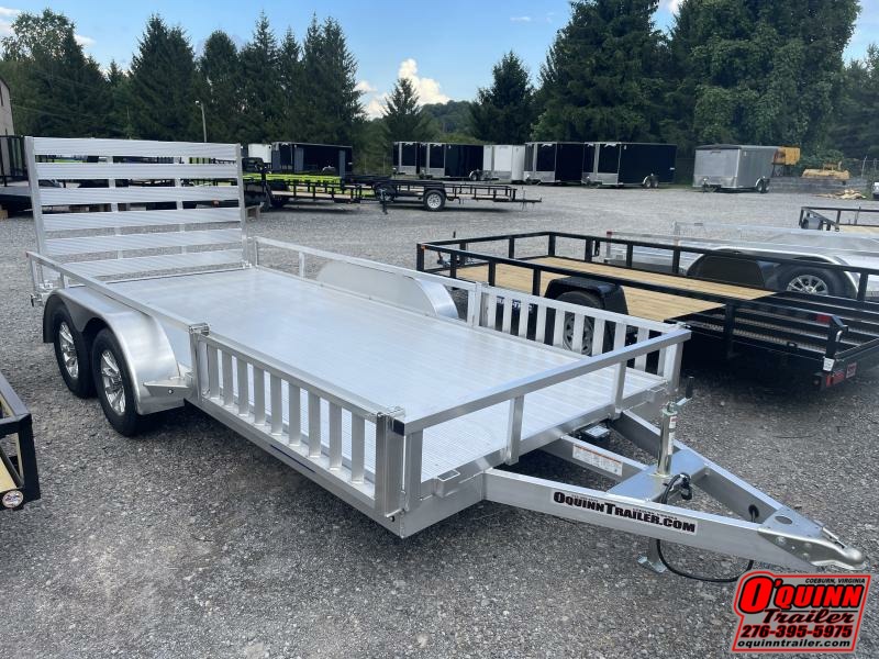 Sure-Trac 82X16 Tandem All Aluminum ATV SIDE RAMPS Utility Trailer in ...