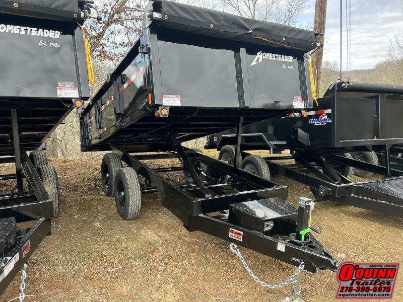 2025 Homesteader 6x12 5 ton drop down curb side W/TARP dump Dump ...