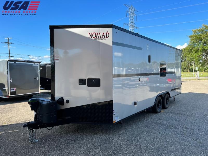 Toy Hauler w/ Living Quarters:8.5 X 22 STEALTH NOMAD 10K Enclosed Car ...