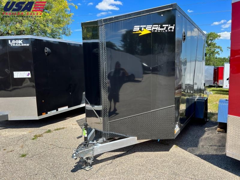 7 X 12 Enclosed V-Nose Trailer W - Ramp Door BLACK OUT in Monroe, MI ...