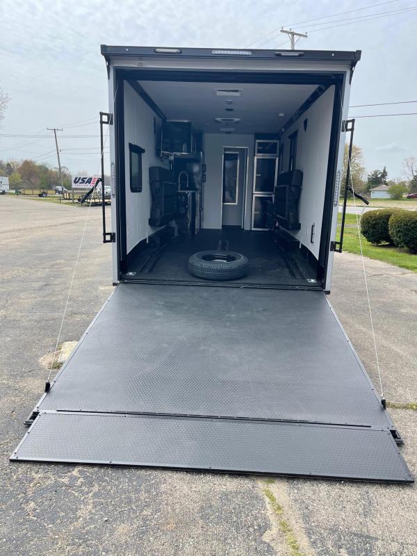Toy Hauler w/ Living Quarters:8.5 X 24 STEALTH NOMAD 12K Enclosed Car ...