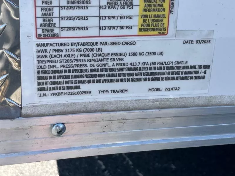2025 Seed Cargo 7X14TA2* CONCESSION in Asheville, NC | Trailer Trader