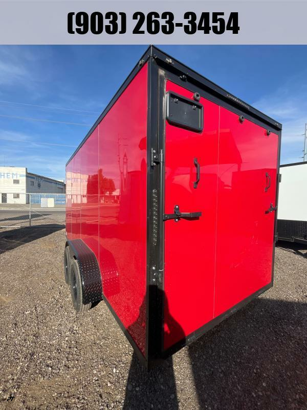 2024 Sawyer Trailers 7x16 Red with Black Trim Enclosed Trailer Cargo ...