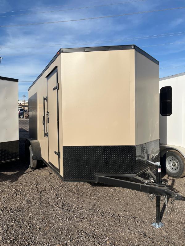 2024 Sawyer Trailers 7x16 Desert Sand Enclosed Trailer Cargo / Enclosed ...