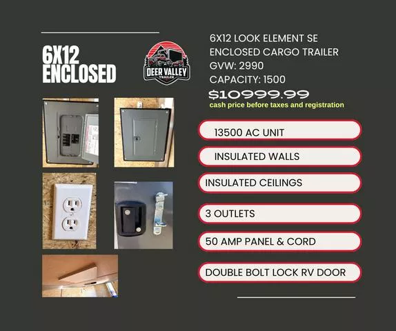 2026 LOOK Trailers 6X12 SINGLE AXLE MOBILE WORK STUDIO K-SE7212-030 in ...