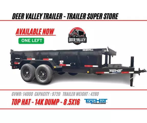 2023 Top Hat 8.5X16 - 14K - DUMP - RAMPS in Phoenix, AZ | Trailer Trader