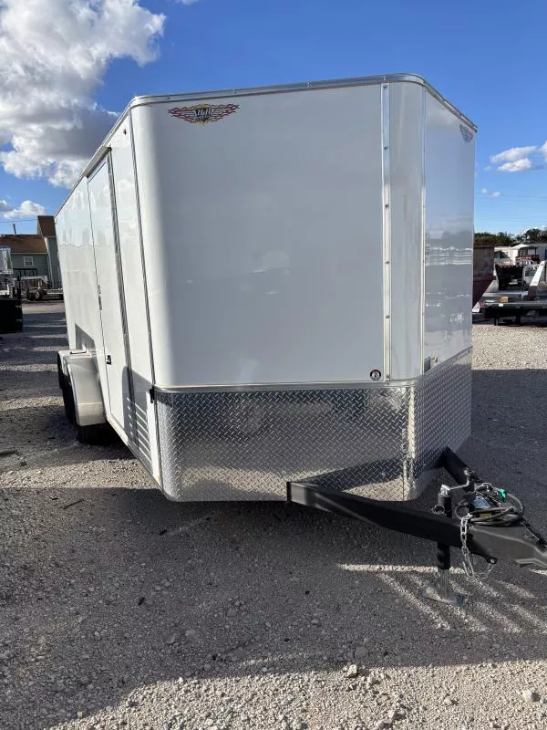 2025 H and H Trailer 7x16 HH Series Flat Top V-Nose Enclosed Cargo ...