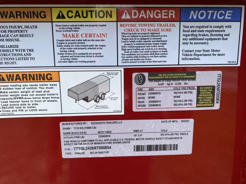 2024 Good Guys 24' BAR TOP GOOSENECK Stock / Stock Combo Trailer in Hot ...