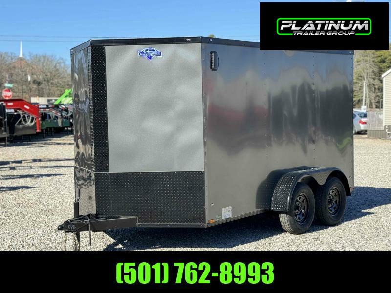 2024 Diamond 7X12 Enclosed Cargo Trailer Blackout 7K LB GVWR in Hot ...