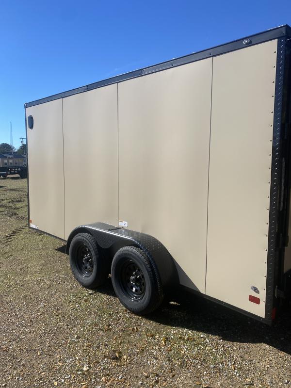 2024 NationCraft Trailers 7X14TA Desert Tan Cargo / Enclosed Trailer ...
