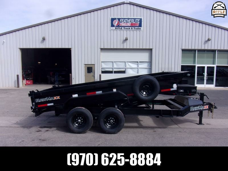 2025 RawMaxx GDX14BP14K - 83"X14' - 8 Gauge Steel Floor Dump Trailer in ...
