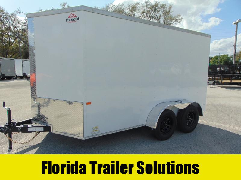 New Rock Solid Cargo 7X12 Tandem Axle 7K Enclosed Cargo Trailer w ...