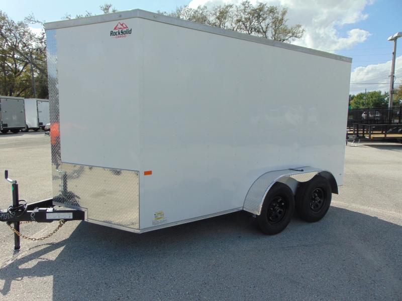 New Rock Solid Cargo 7X12 Tandem Axle 7K Enclosed Cargo Trailer w ...