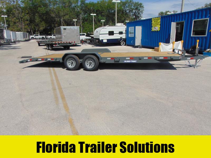 CLEARANCE*****New Sure-Trac 7X24 (22+2) Wood Deck 10k Car Hauler in ...