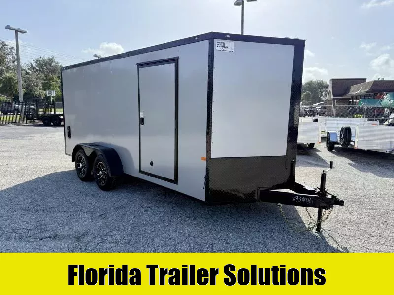 2026 Rock Solid Cargo 7x16 Polycore Ramp Door Black Out 7K Cargo ...