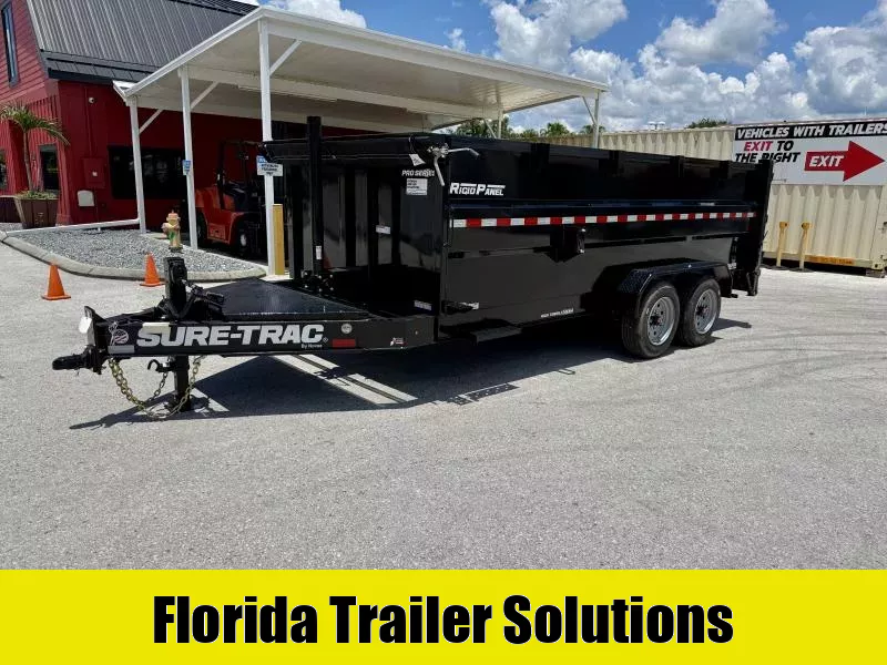 2025 Sure-Trac 7X16 Pro Series 4' Sides Telescopic 17.6K Dump Trailer ...