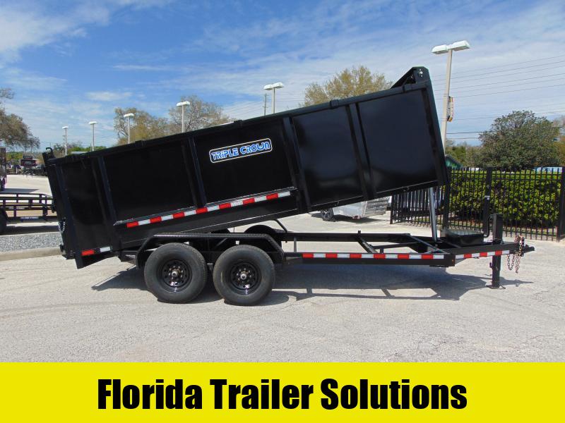 New 2025 Triple Crown Trailers 7X16 SD 14K Telescopic Dump Trailer w/4 ...