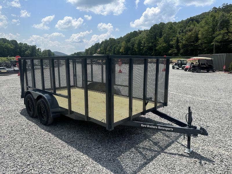 2025 Ward Brothers Motorsports 7x14 Tandem Axle 4' Mesh Side Utility ...
