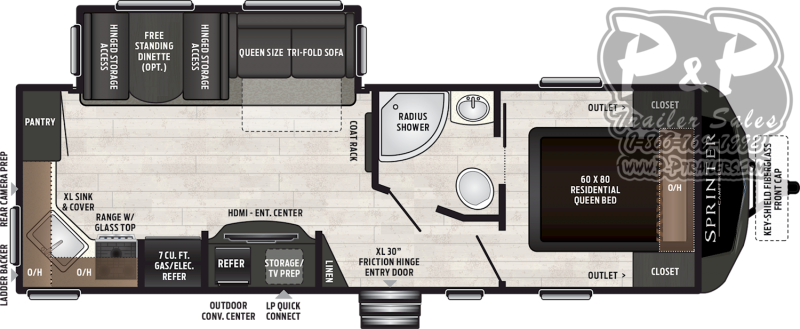 2021 Keystone RV Sprinter Campfire 26RK Travel Trailer RV in Rose City ...