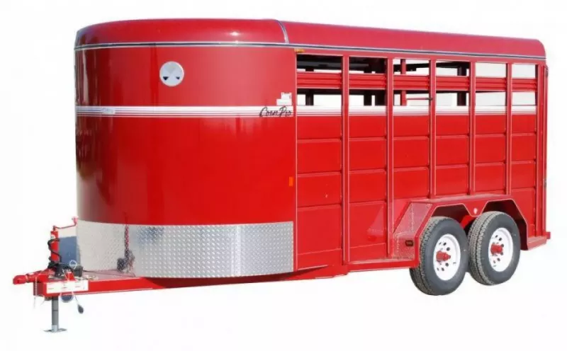2025 Corn Pro Trailers Stock Trailer (Model SB-18 7S) - Arizona Beige w ...