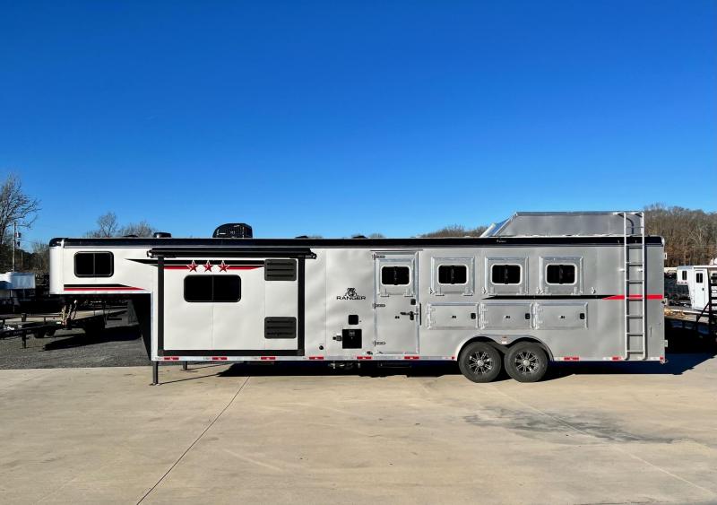 2022 Bison 8413G.S Trailers Ranger 4 Horse Living Quarters Trailers w ...