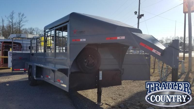 PRICE REDUCTION 2019 NWT RAWMAXX 16FT Half Top Livestock Catch Trailer ...