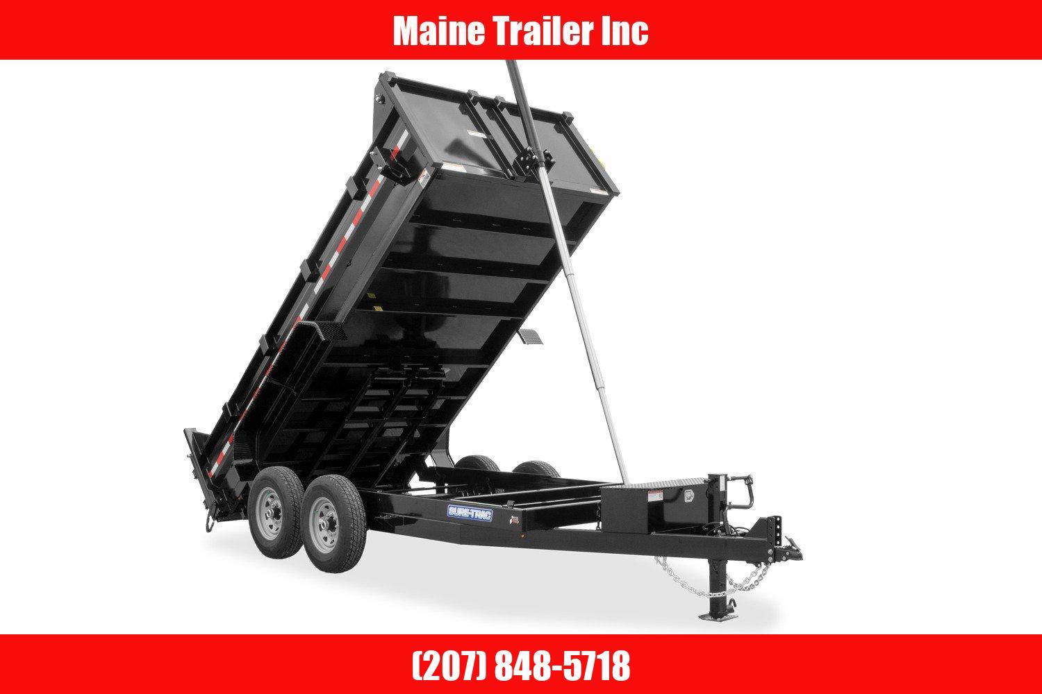 2024 Sure-Trac 82 IN x 12 HD Low Profile Dump Trailer 14K Telescopic in ...