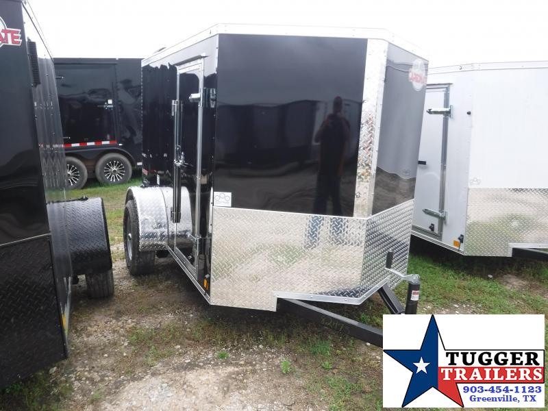 2020 HAIL SALE! Cargo Mate 5X8 8FT E-V Black Ramp Enclosed Cargo Single ...