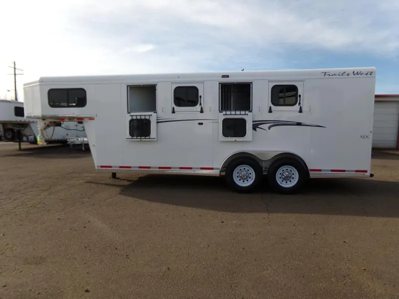 2026 Trails West Adventure MX 4 horse Gooseneck Trailer-water tank ...
