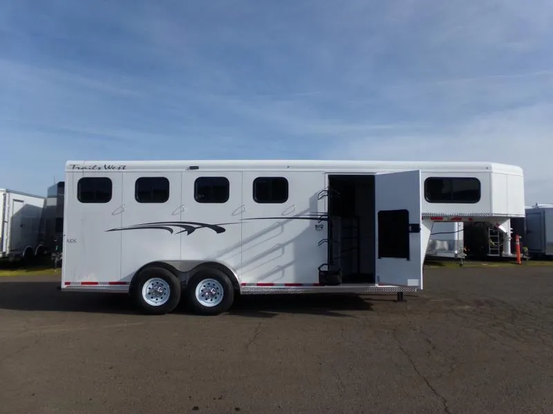 2026 Trails West Adventure MX 4 horse Gooseneck Trailer-water tank ...