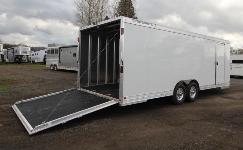 NEW Featherlite 4926 - All Aluminum V-nose w/ Front Ramp & Rear Ramp - Car Quad or Snowmobile ...