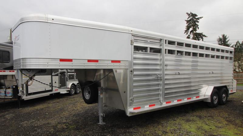 2021 Exiss Trailers 16' GN Stock Trailer-Slider in Rear-Escape Door ...