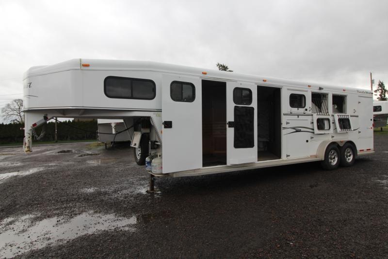2008 Trails West Sierra 5x10 Horse Trailer-w/ Angled Mid Tack- Mangers ...