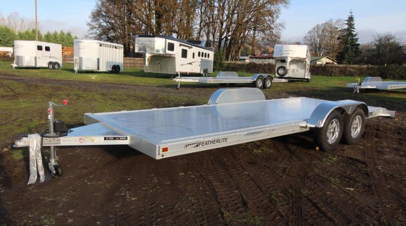2021 Featherlite 3182 - 20ft FLATBED CAR TRAILER ALL ALUMINUM WITH ...