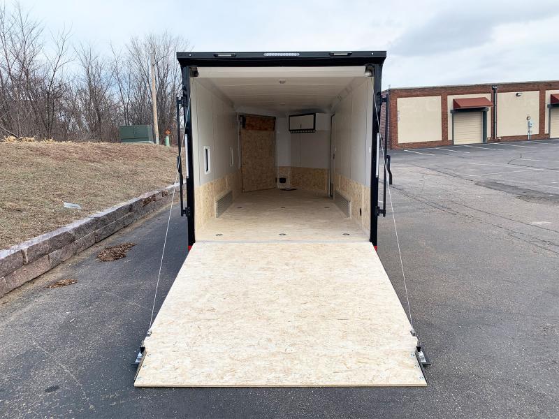 Formula 7.5x23 Enclosed Aluminum Snowmobile Trailer - Rear Ramp with ...