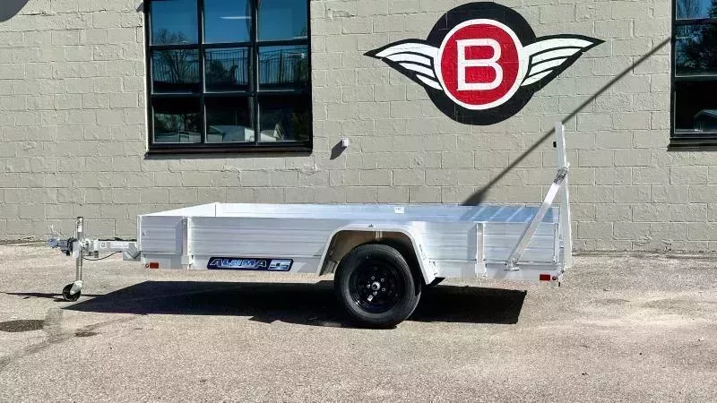 Aluma 6310 ESA Open Utility Trailer w/ Full Rear Ramp -12" solid sides ...