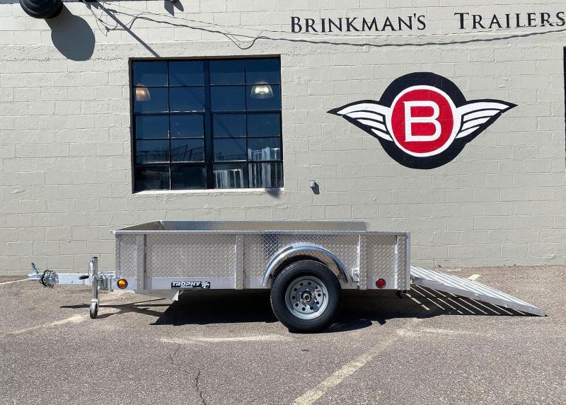 Quality Trophy 5x8 Aluminum Utility Trailer - Diamond Plate Sides ...
