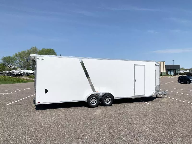 Lightning 7x29 (24' Straight+ 5'V) Aluminum Enclosed Cargo Trailer with ...